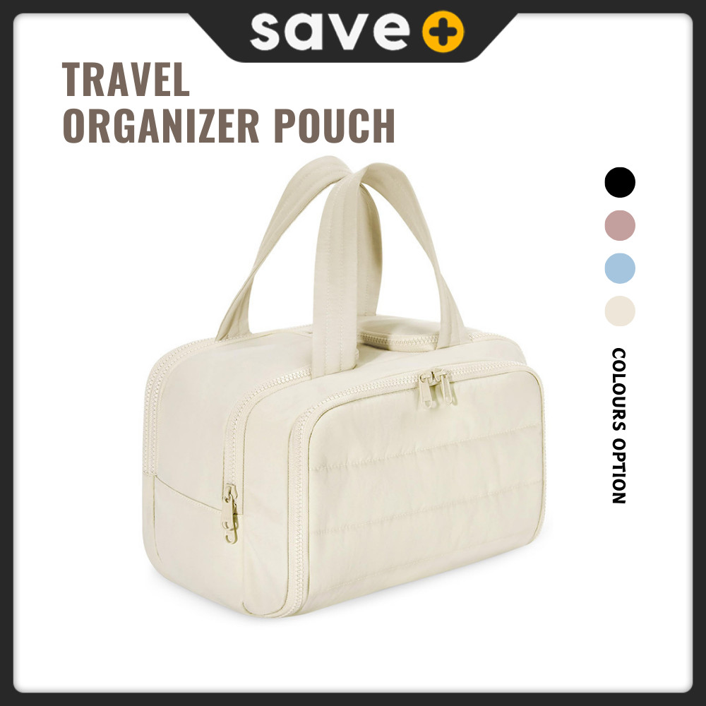 SAVE Large Capacity Toiletry Bag Compact Travel Pouch Travel Organizer ...