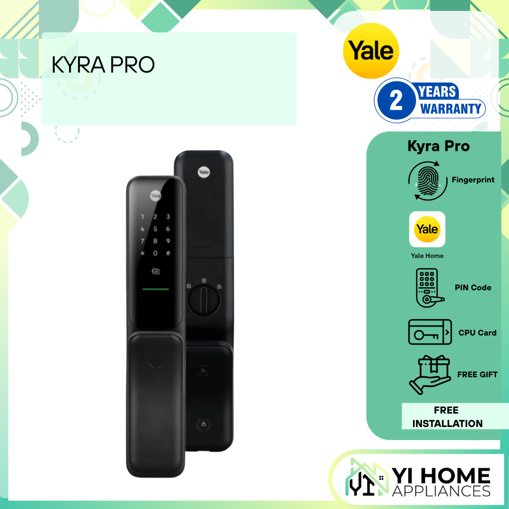 Yale Kyra Pro Push Pull Mortise Slim Smart Digital Lock Doorlock ...