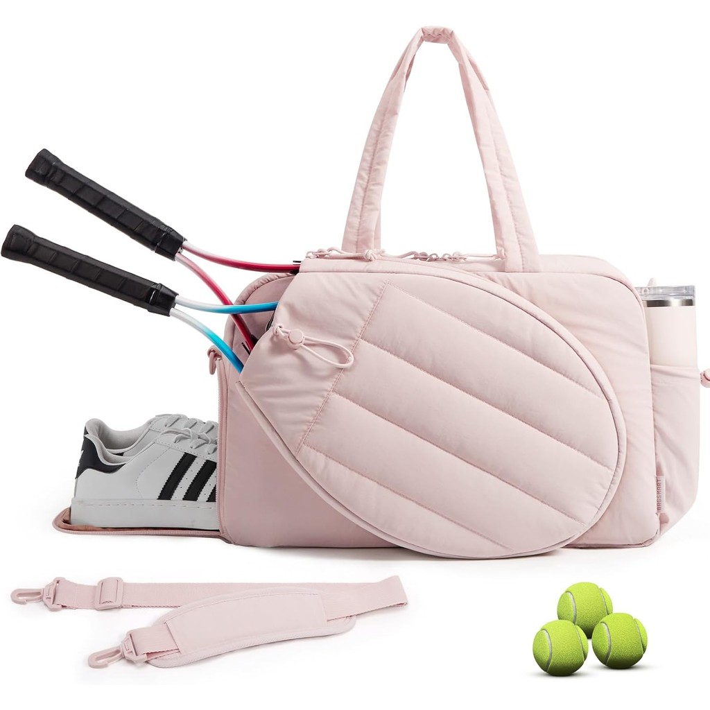 42L Tennis Badminton Gym Bag for Women with Shoe Compartment & Wet ...