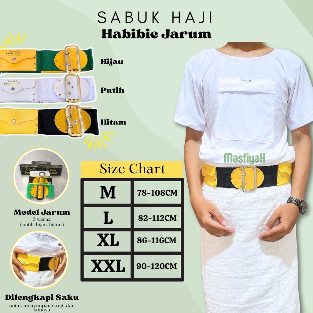 HABIBIE BELT NEEDLE IHRAM BELT IHRAM BELT HAJJ BELT UMRAH BELT ADULT ...
