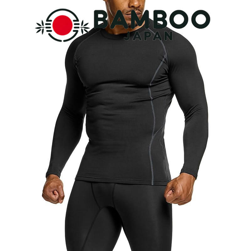 [Tesla] Long Sleeve Compression Sports Shirt for Men [Moisture-Wicking ...