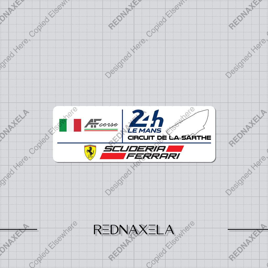 Ferrari AF Corse FIA WEC Outdoor High Quality Waterproof Sticker Vinyl ...