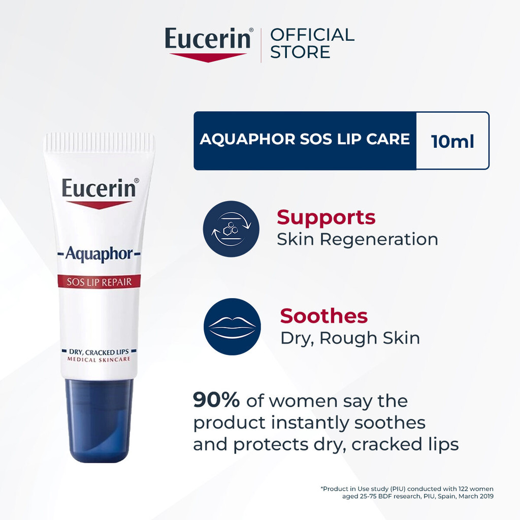 Eucerin Aquaphor SOS Lip Repair 10 ml | Soothes & Moisturize Cracked ...