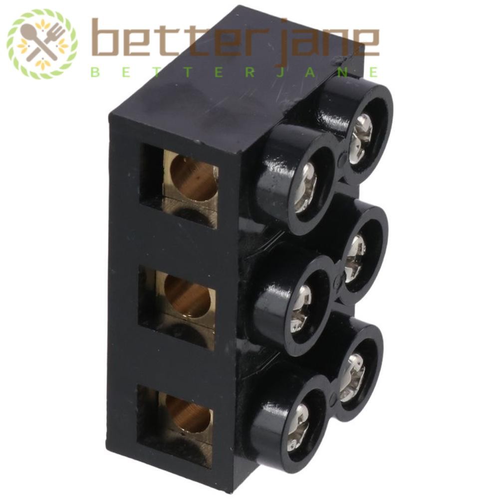 BETTER-JANE Terminal Block, Dual Row 60A Screw Electric Barrier Strip ...