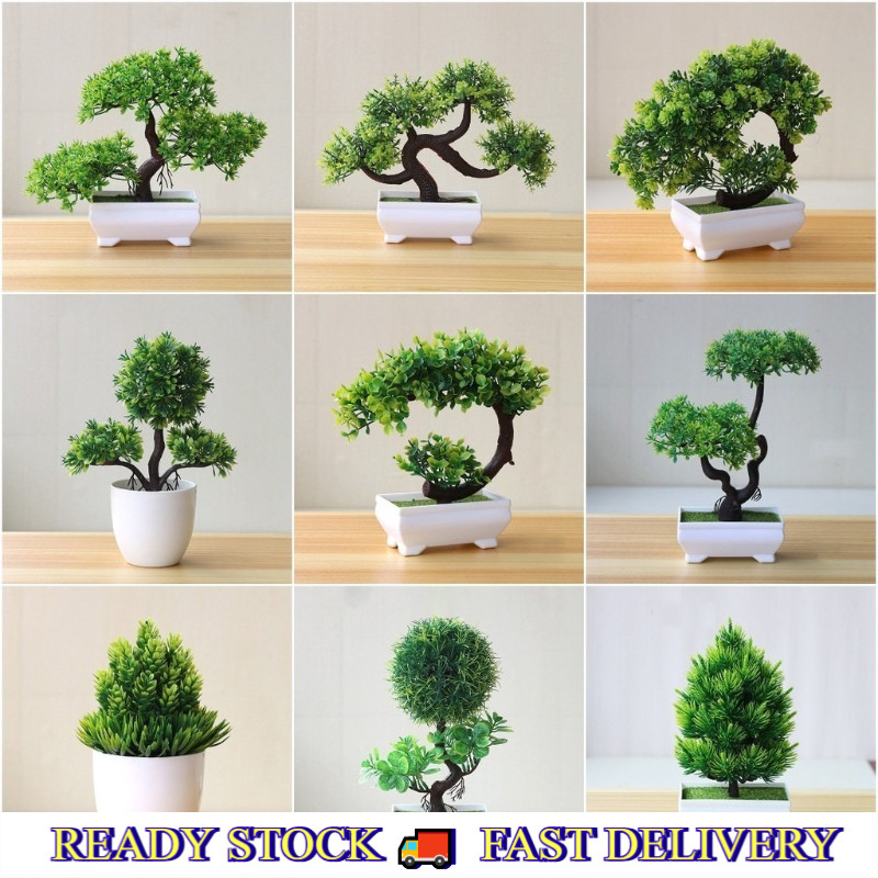 Artificial Plants Bonsai Tree Decorations Small Potted Plant for Home ...