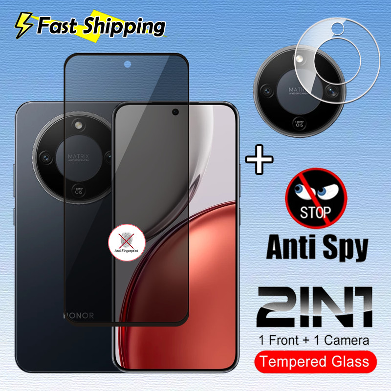Honor X9D 2in1 Privacy Screen Protect Glass For Honor X9D HonorX9D X9 D ...