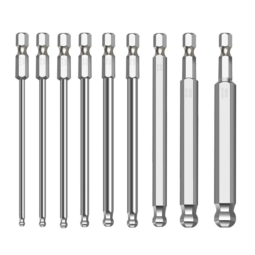 【GTTR】 1pc Ball End Hex Screwdriver Bit Metric Hex Bit 100mm Long ...