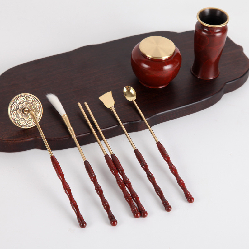 香道套装Incense ceremony set, incense seal tools, spoons, scoops, ashes ...