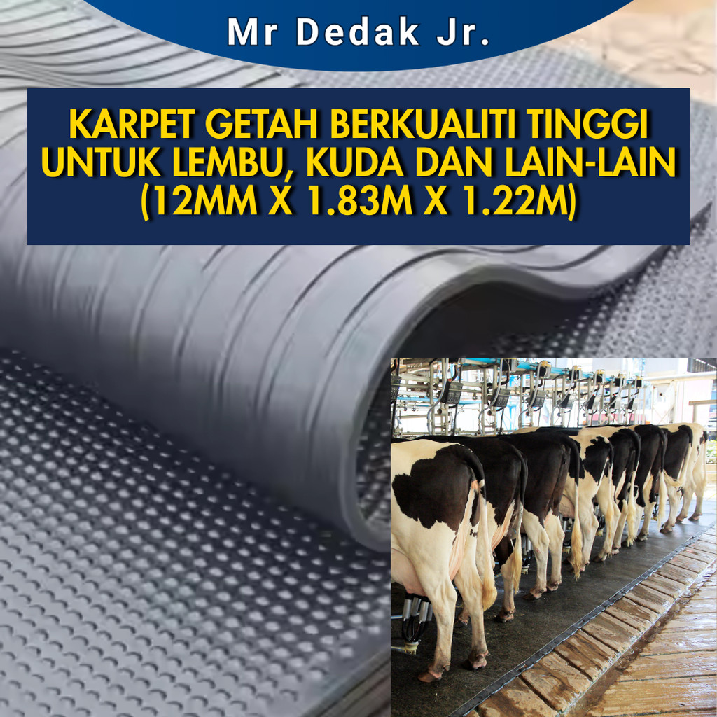 TIKAR GETAH LADANG UNTUK TERNAKAN LEMBU KUDA | HIGH QUALITY RUBBER MAT ...