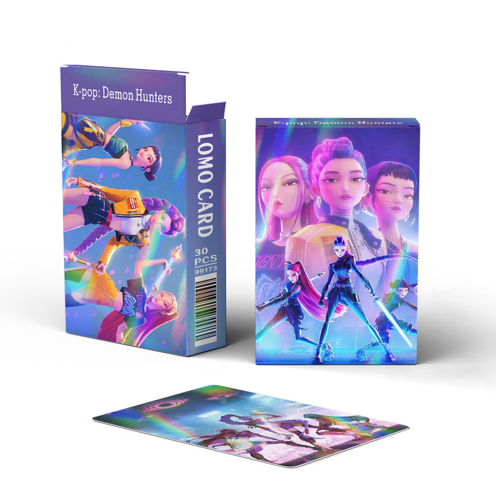 KPop Demon Hunters Holographic Trading Cards - 30pcs HUNTR/X Laser Foil ...