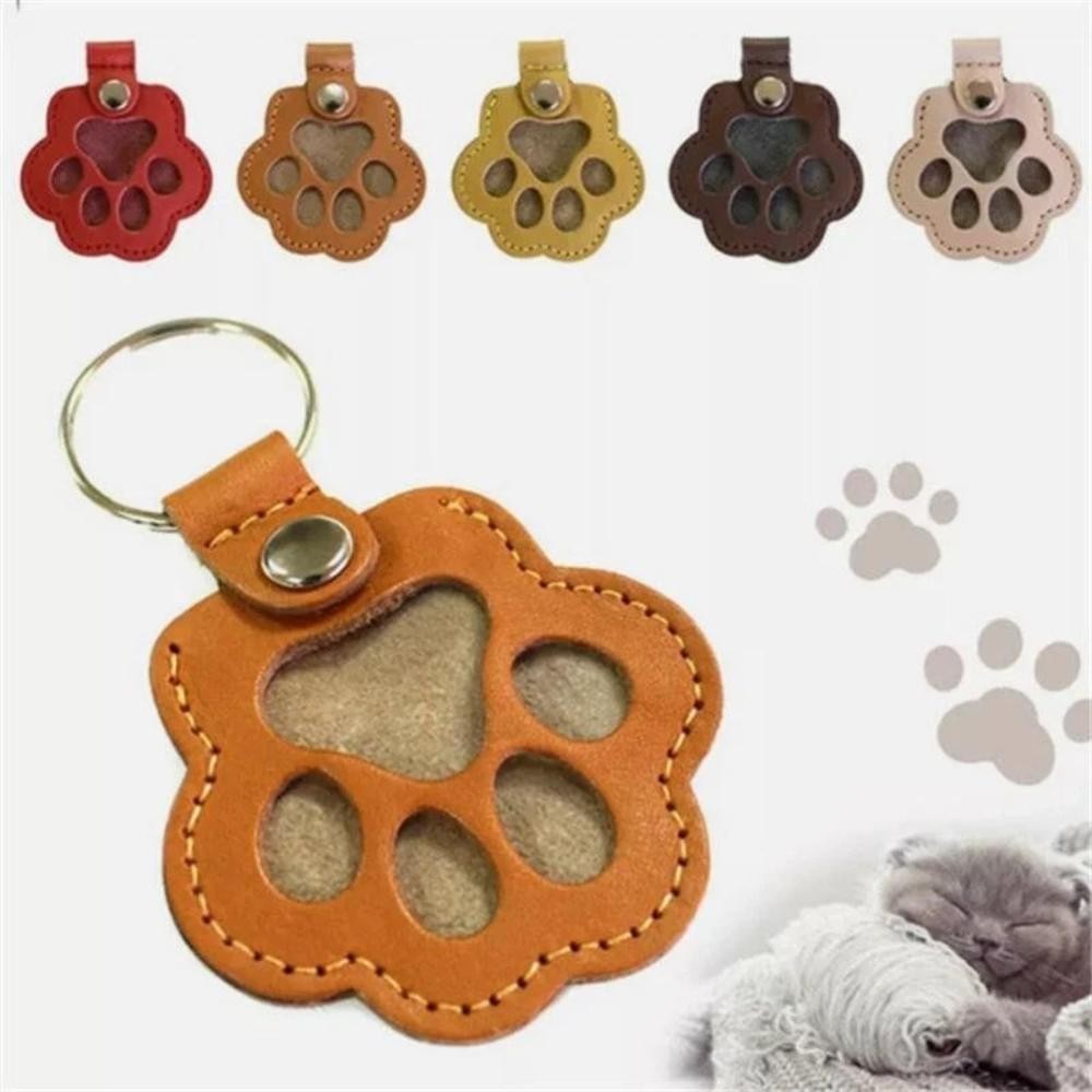 Pet Hair Storage Keychain, Cat Paw Shaped Keychain, Pet Memorial Gift ...