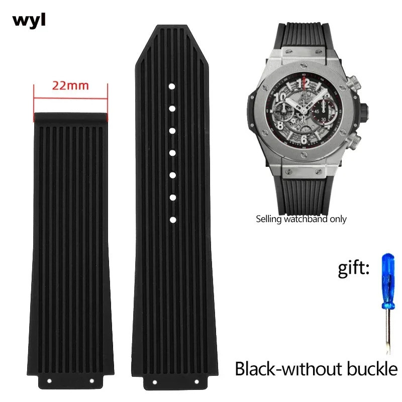 Gelang Jam Tangan Getah Silikon untuk Hublot BIG BANG Hitam Biru Alat ...