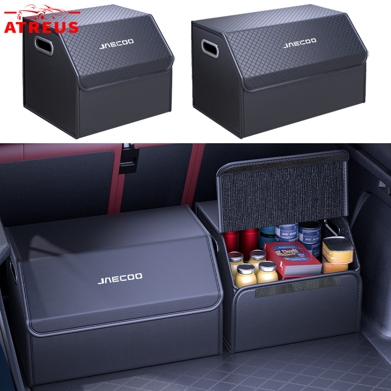 Jaecoo J7 J8 Car Trunk Leather Flip Storage Box Car Rear Trunk ...