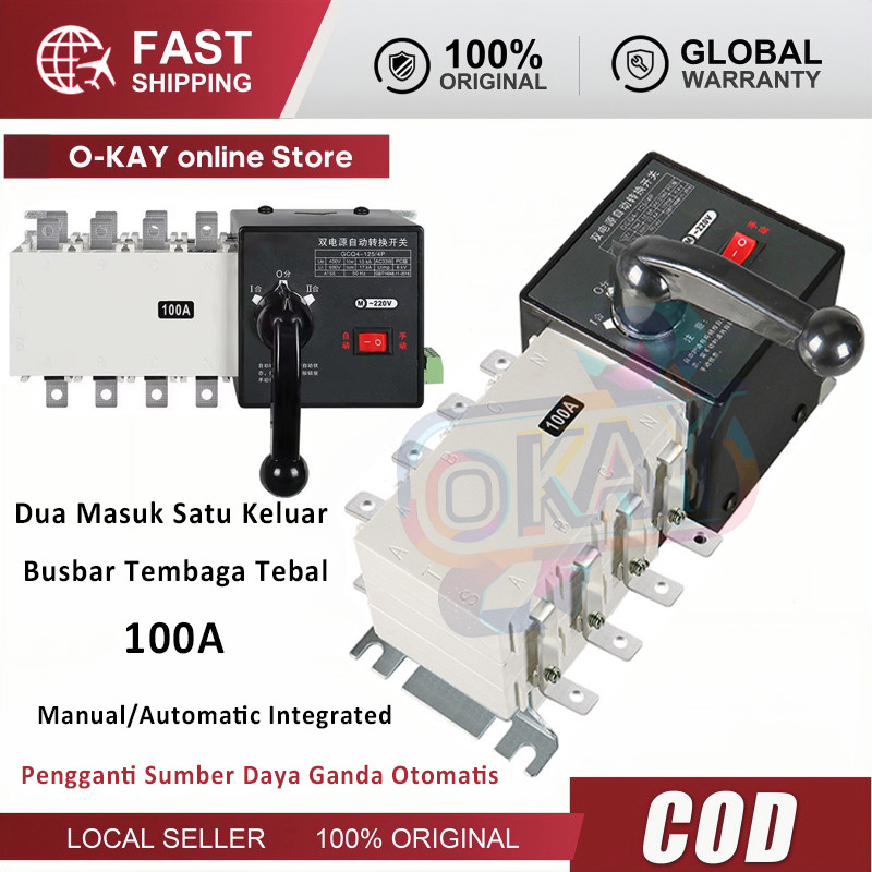 ATS 100A 4P, Automatic Generator PLN Transfer Switch | Shopee Malaysia