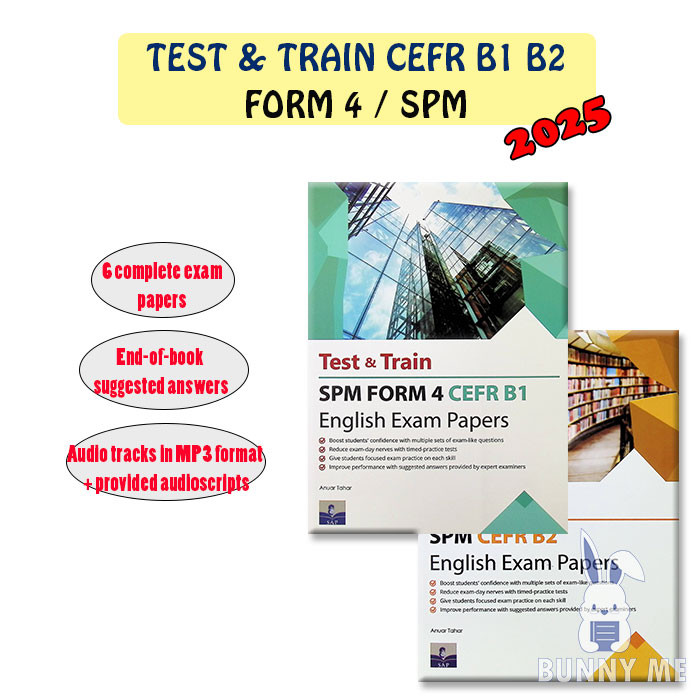 [BUNNY] SAP Publications: Test & Train English KSSM Form 4, SPM CEFR B1 ...