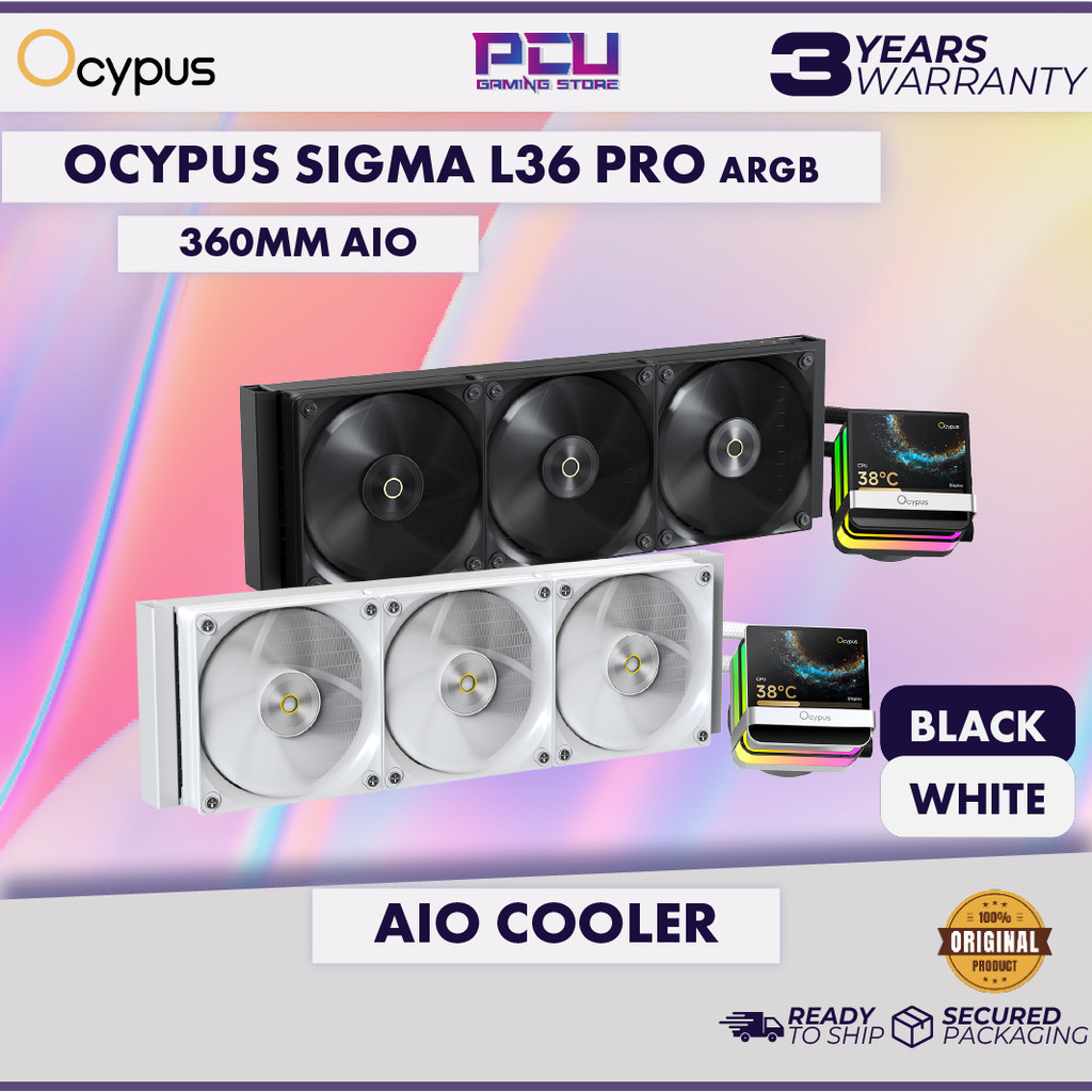 OCYPUS SIGMA L36 PRO 360MM AIO LIQUID COOLER WITH 3.5 INCH IPS DISPLAY ...