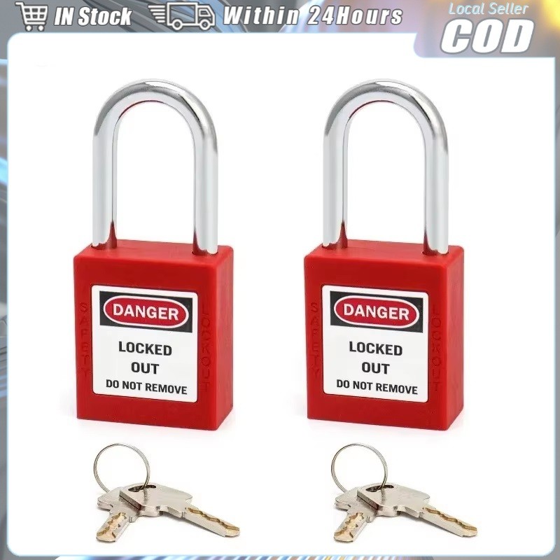 38mm Safety Padlock 2 Keys Per Lock with Tag Warning Signs Compliant ...