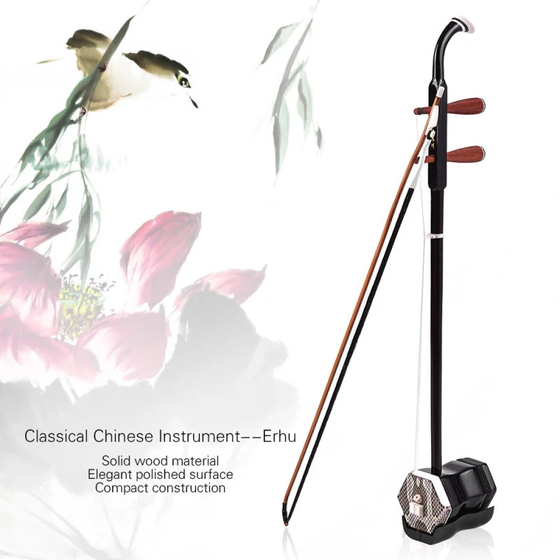 Erhu Cina 2-tali Biola Biola Alat Muzik Bertali Kayu Solid Alat ...