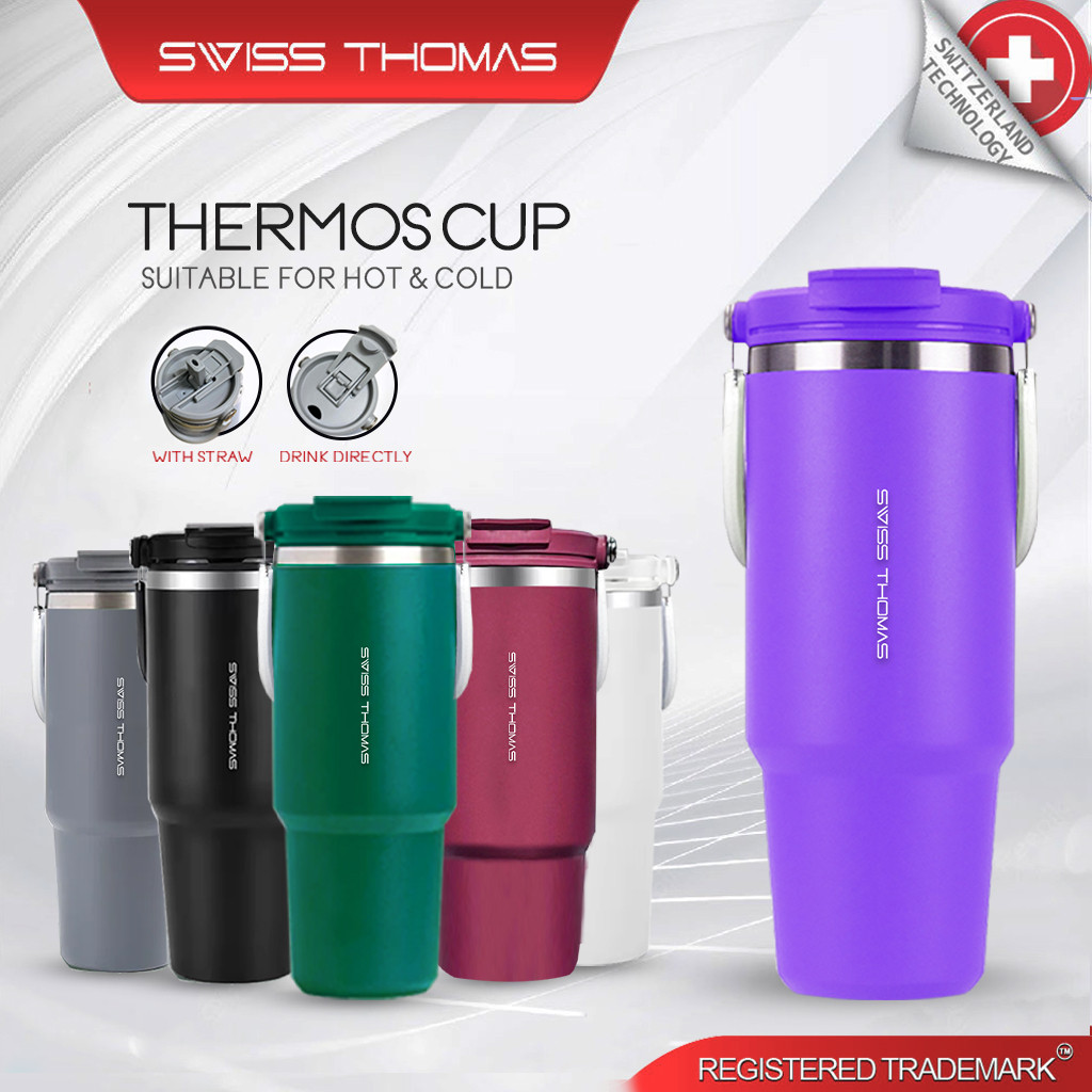 Swiss Thomas Bottle Air Tahan Sejuk Panas 1200ML Thermos Bottle SS304 ...