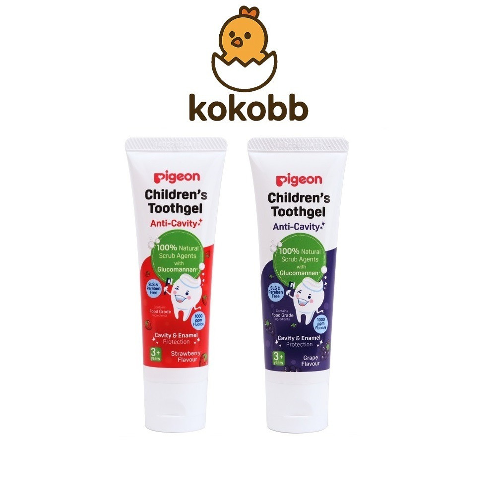 PIGEON Children Toothpaste / Toothgel Anti Cavity - [Grape/Strawberry ...