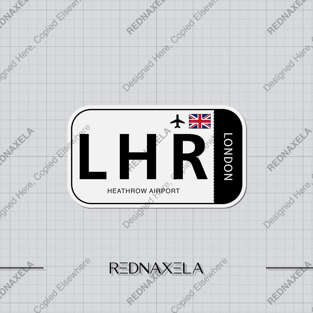Heathrow Airport Vinyl Sticker Code LHR Sign Sticker | Shopee Malaysia