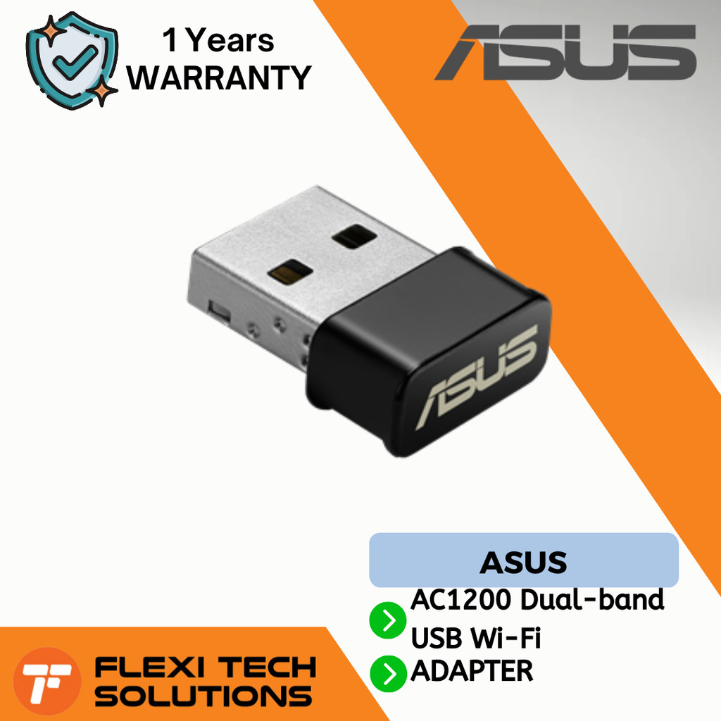 Flexi Tech ASUS ADAPTER WIFI USB NANO N300 DB AC1200 (USB-AC53 NANO ...