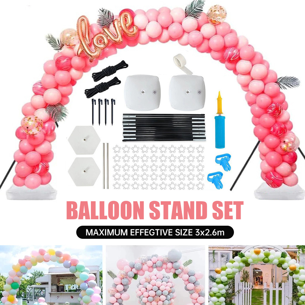 Balloon Arch Kit Set Adjustable Stand Balloon Garland Party Wedding ...