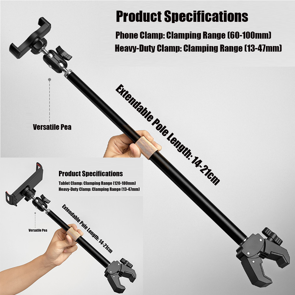Lazy Phone Stand with Desktop Telescopic Pole Tablet Holder for Live ...