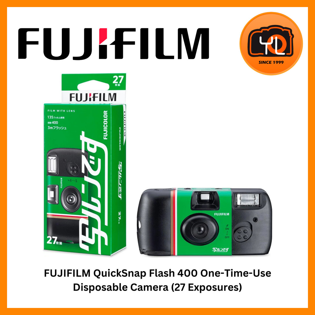 FUJIFILM QuickSnap Flash 400 One-Time-Use Disposable Camera 27 ...