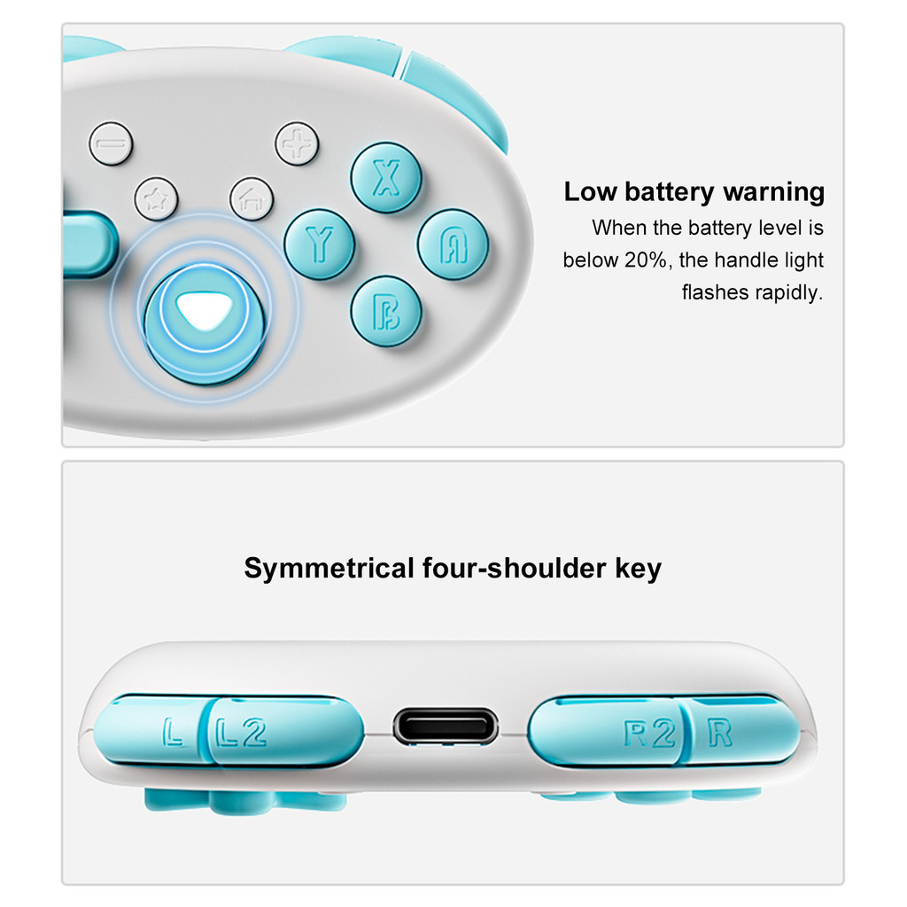Cute Gaming Controller 200mAh Portable Joystick 4 Modes Wireless Mini ...