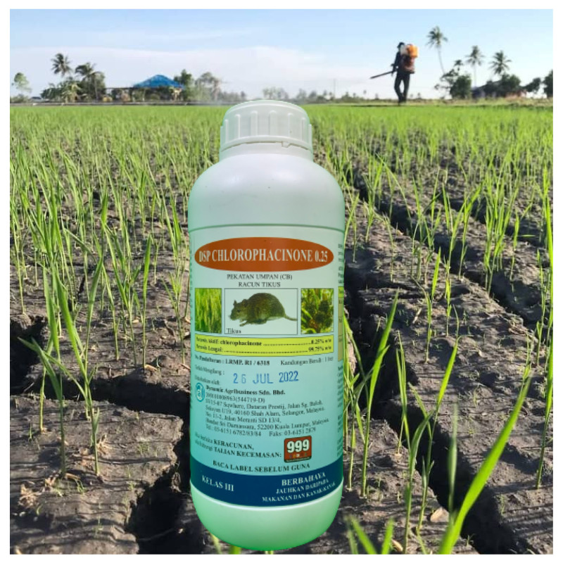 [ORIGINAL] 1L DSP Chlorophacinone 0.25 DYNAMIC/Minyak Merah/Racun Tikus ...