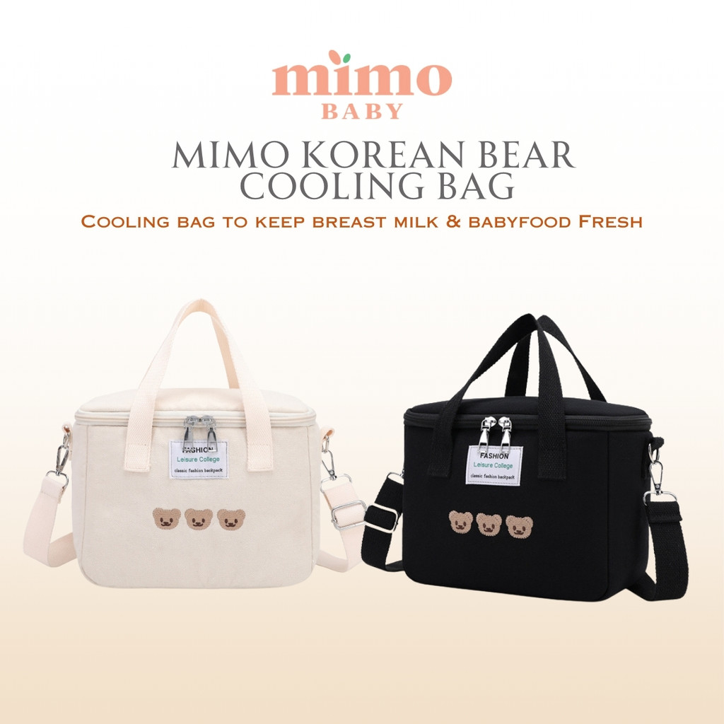 Mimo Baby Korean Cute Bear Mommy Breastmilk Cooling Bag / Mommy Diaper ...