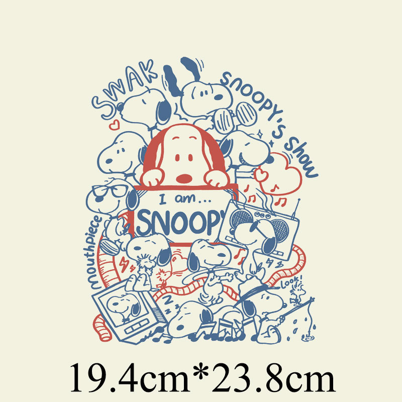 Cartoon Cartoon Snoopy Letter Pattern Heat Transfer Offset Printing ...