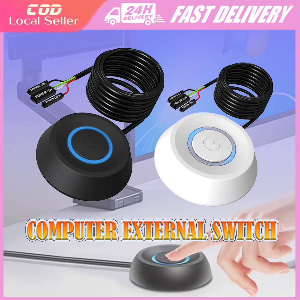 Desktop Computer Switch With 2M Extension Cable Power Switch Button ...