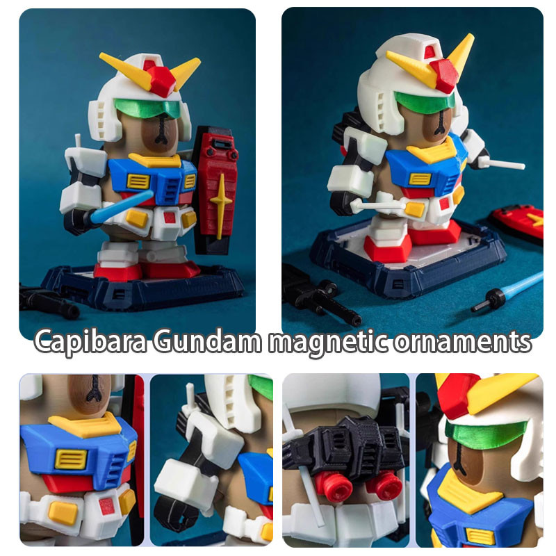 Capybara Gundam magnetic ornaments assembled building blocks Hercules ...
