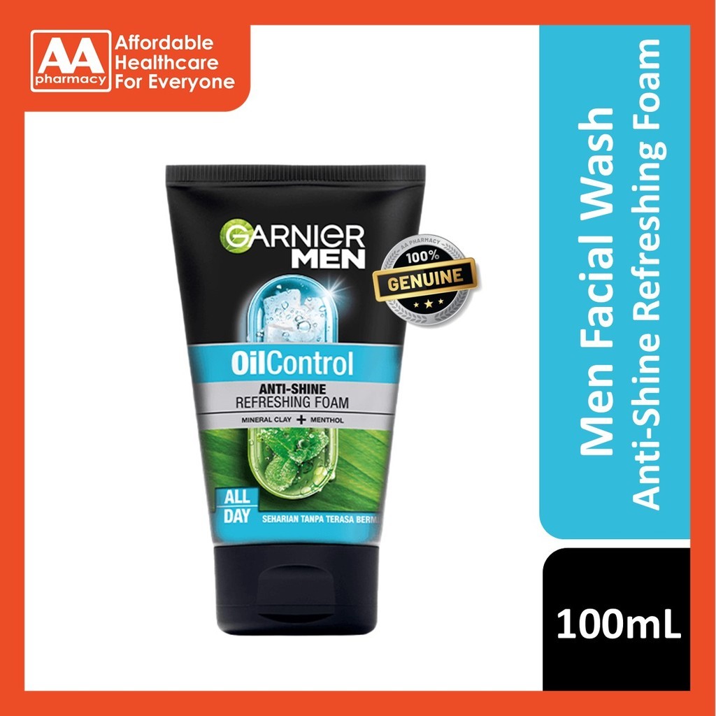 Garnier Men Oil Control Anti-Shine Refreshing Foam 100 mL | Shopee Malaysia