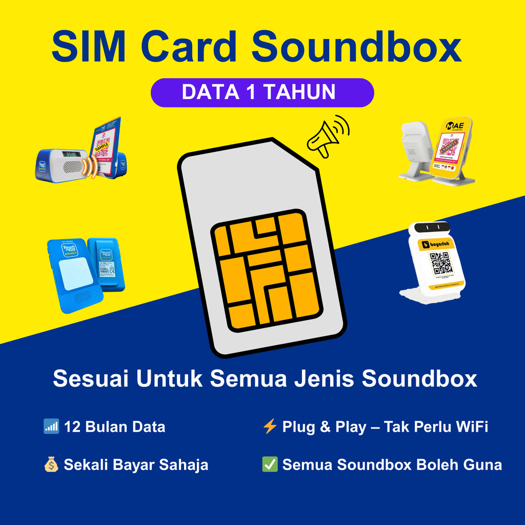 【SIM Card Soundbox – For All Types of Soundbox】1 Year Data | Plug ...