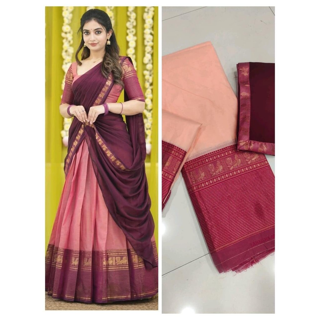 (READY STOCK ) MK1329 LEHENGA New arrivals Half Saree PAVADAI THAVANI ...