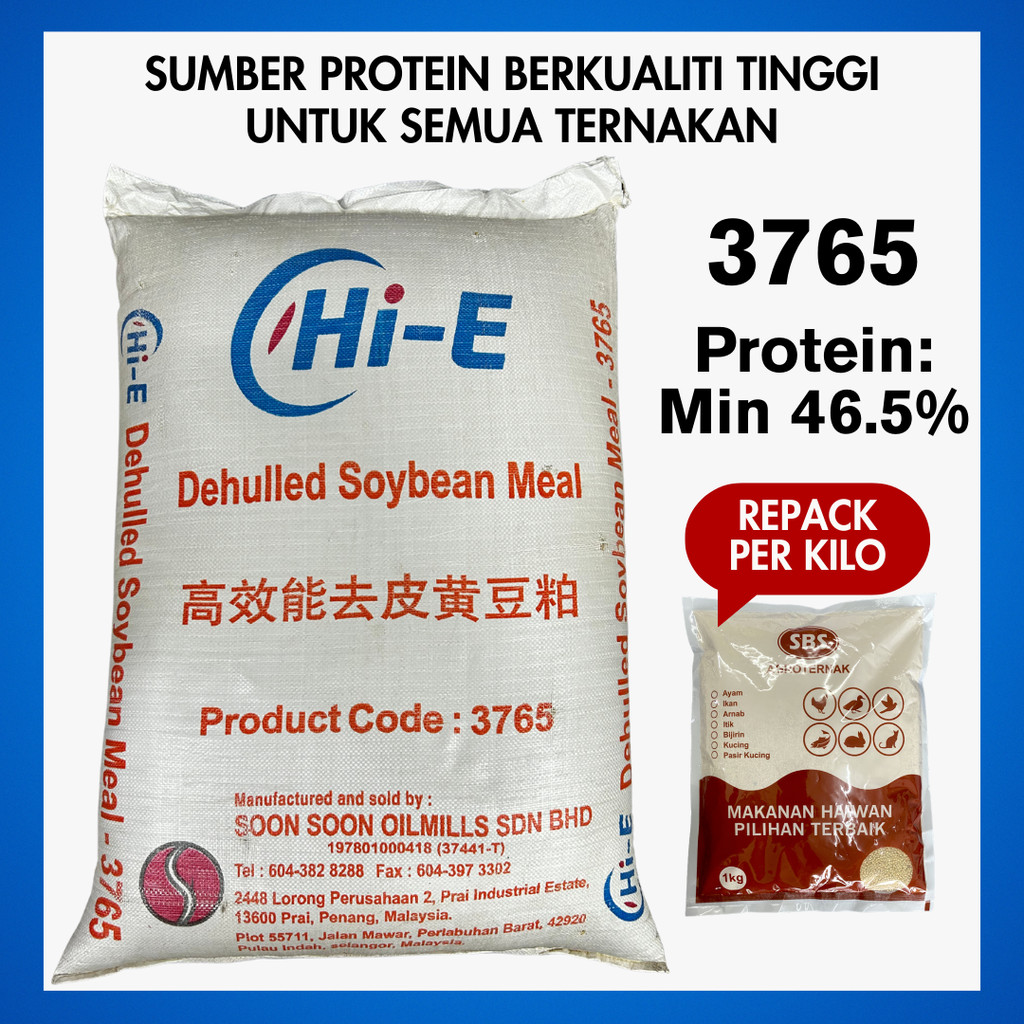 [20KG] [3765] DEHULLED SOYBEAN MEAL | SBM | PROTIN TERNAKAN AYAM LEMBU ...