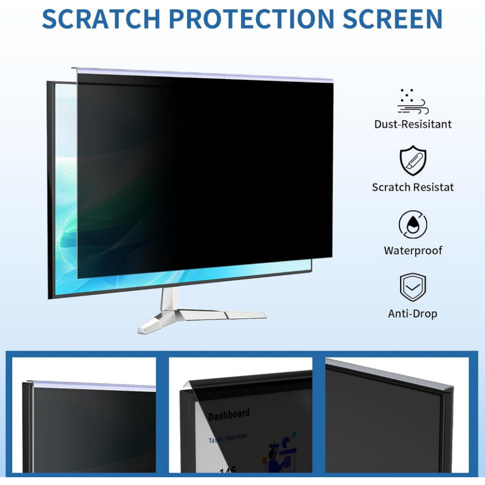 Hanging Computer Privacy Screen Protector Shield Compatible for 19 Inch ...