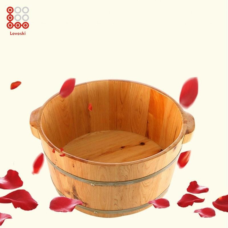 [Lovoski] Foot Bath Barrel Feet Soaking Tub with Handle Sauna Foot Tub ...