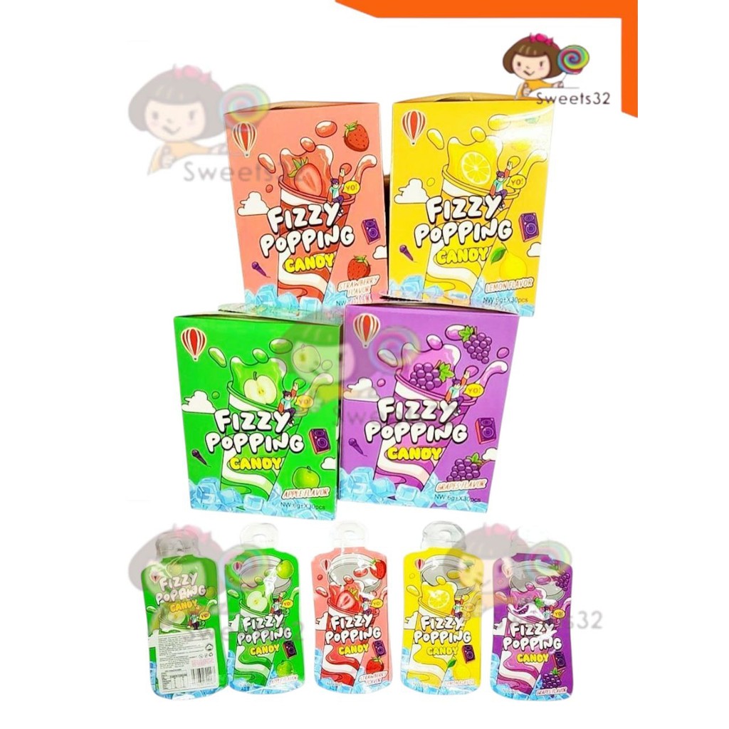 [BALLOON] 30pcs Fizzy Popping Candy (Gula Gula Popping Perisa Buah ...
