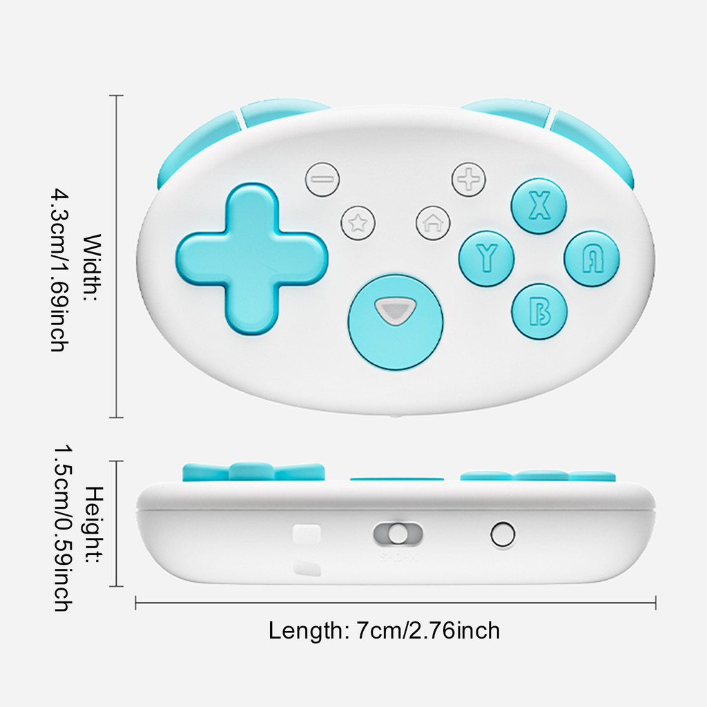 Cute Gaming Controller 200mAh Portable Joystick 4 Modes Wireless Mini ...