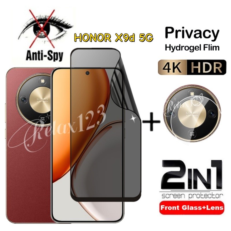 For HONOR X9d 5G 2025 Anti-Privacy Hydrogel Films and Camera Flim For ...