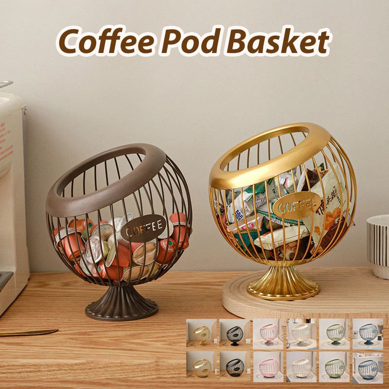 Coffee Pod Basket Fruit Snack Storage Basket Table Dried Fruit Candy ...