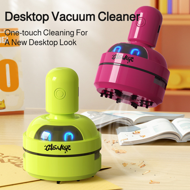 Student Desktop Mini Vacuum Cleaner Efficient Cleaning Cartoon Cordless ...