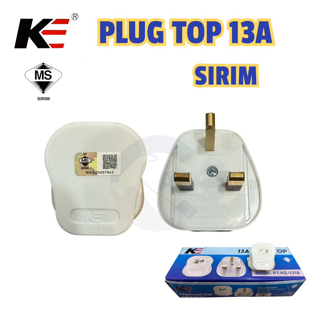 SIRIM 13A Plug Top 13A 3PIN PLUG 3 PIN PLUG 13APLUG PLUGTOP 13A 15A 20A ...