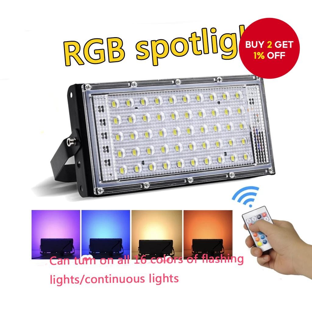 RGB LED Spotlight - Remote Control with 16 Color Options for Dynamic ...