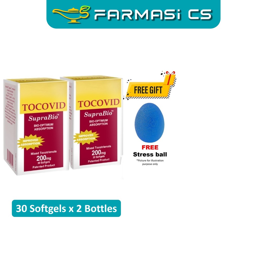PROMO Tocovid Suprabio 200mg 30 softgels x 2 Bottles (TWIN) EXP:04/2028 ...
