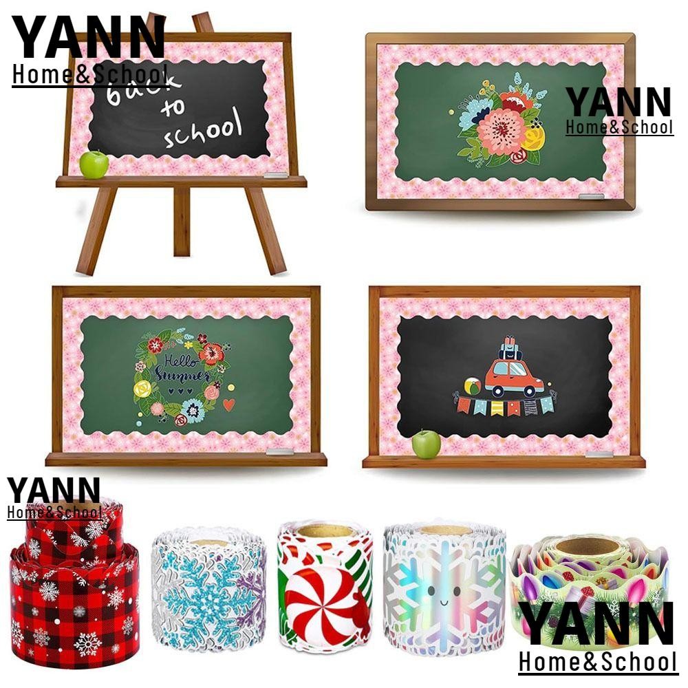 YANN Border Decorative Sticker, Christmas Candy Winter Snowflake Poster ...